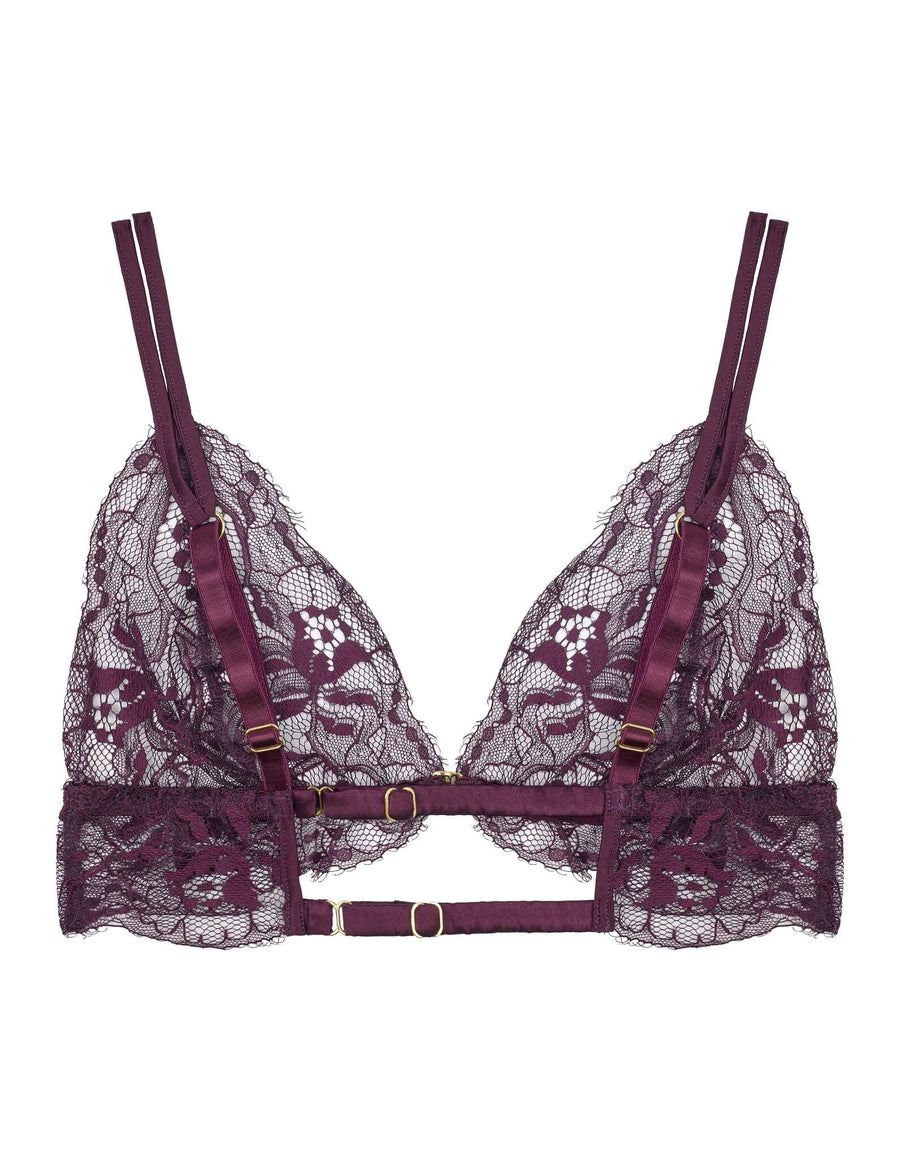 Eliza Triangle Bra in Purple by Fleur of England - Catriona