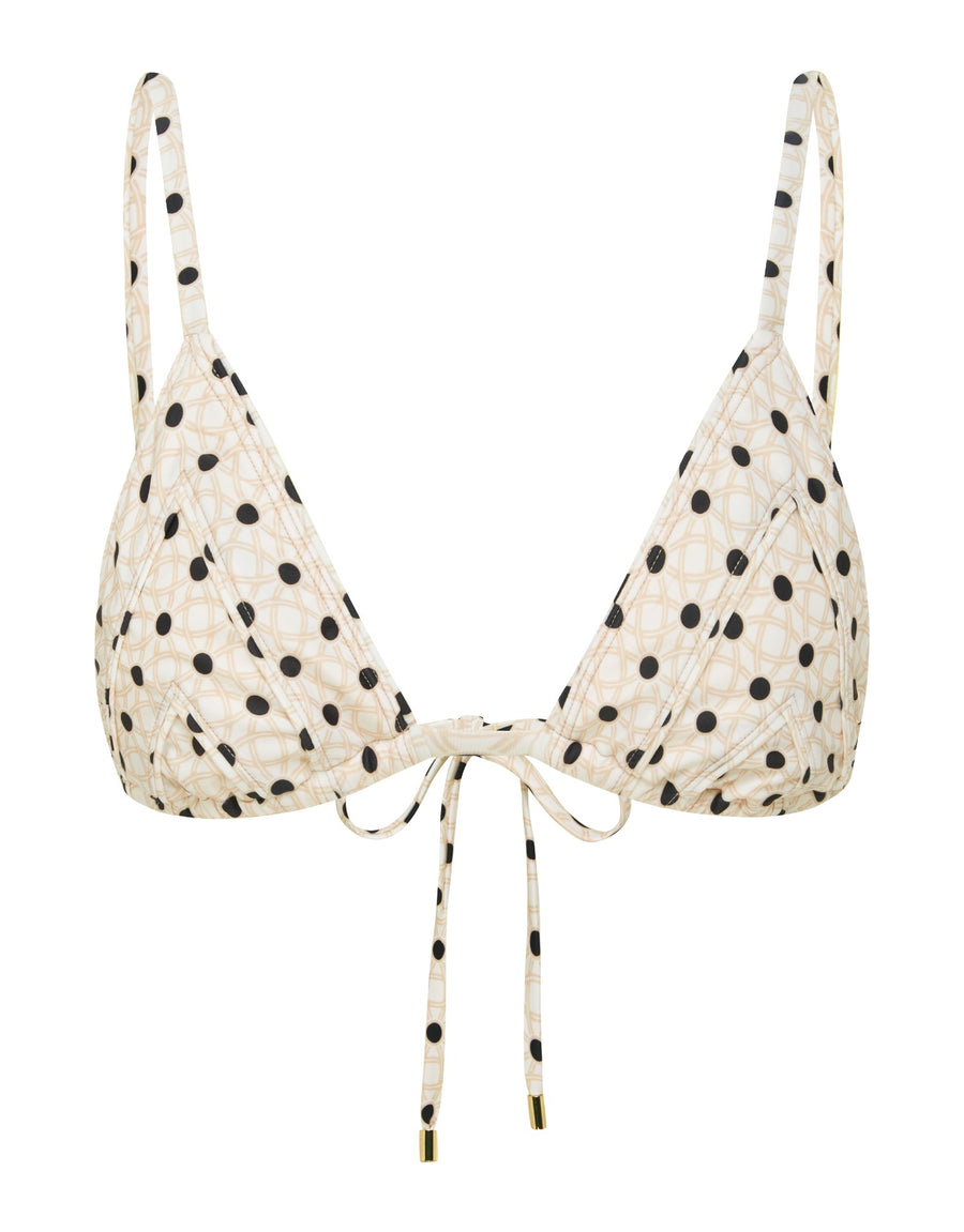 Peony Swimwear Many Moons Triangle Bikini Top, Removable Cups